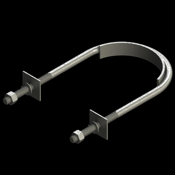 Abrazaderas en U de 5/8 : ABRAZADERA EN U DE 5/8" x 150 x 320 mm TIPO 1 ...